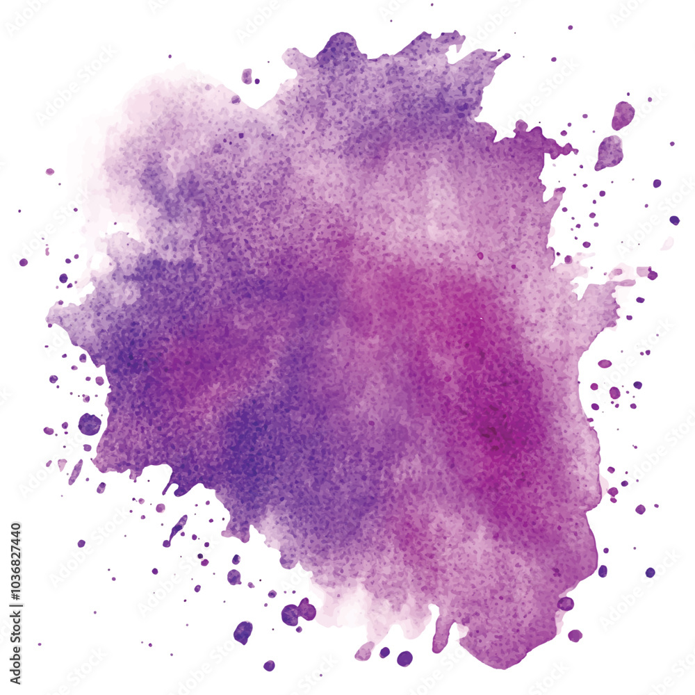 Violet splash watercolor clipart illustration Stock Vector | Adobe Stock