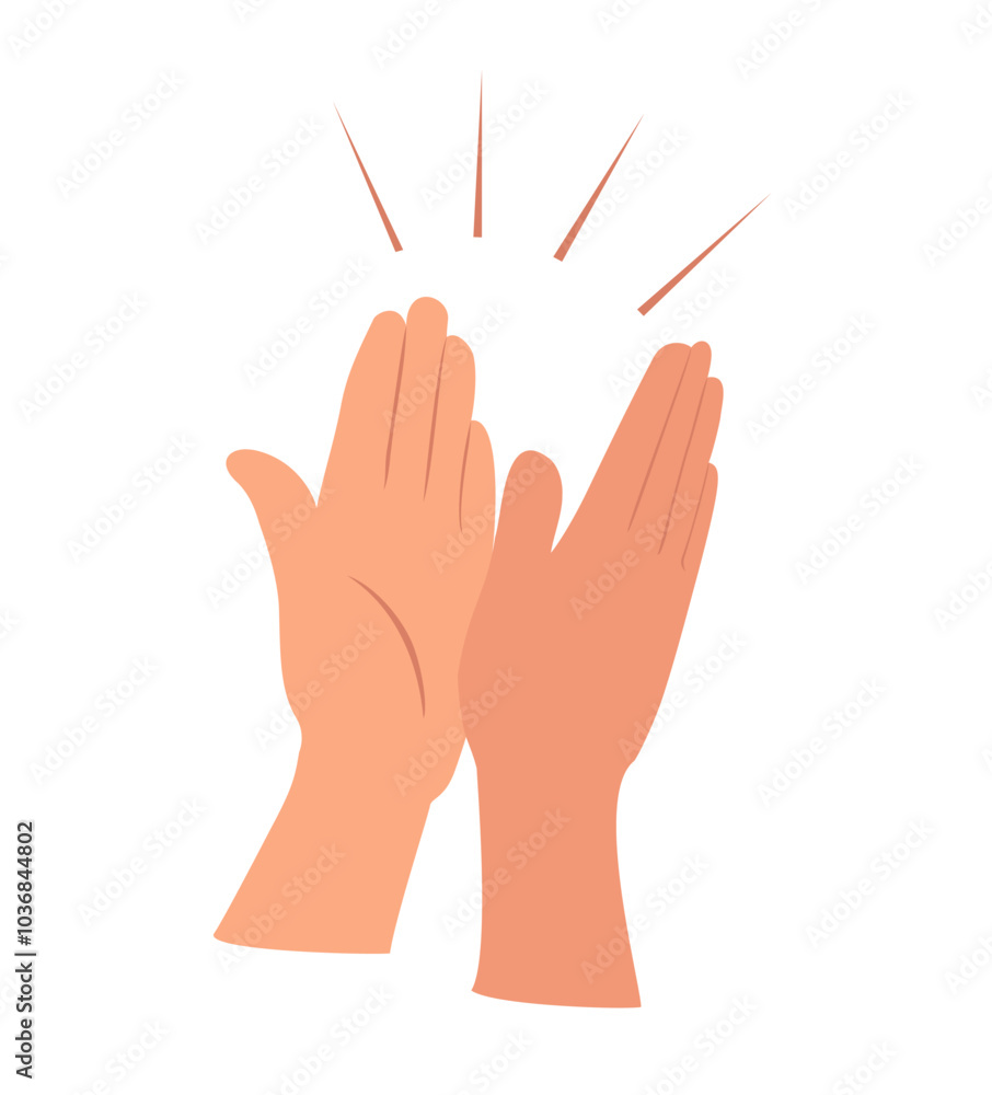 Human hands clapping. Gesture of admiration. Bravo. Congratulations ...