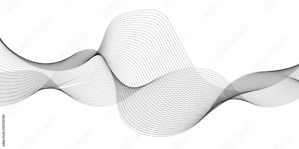 Stock-Vektorgrafik „Abstract grey smooth element wavy modern curve ...