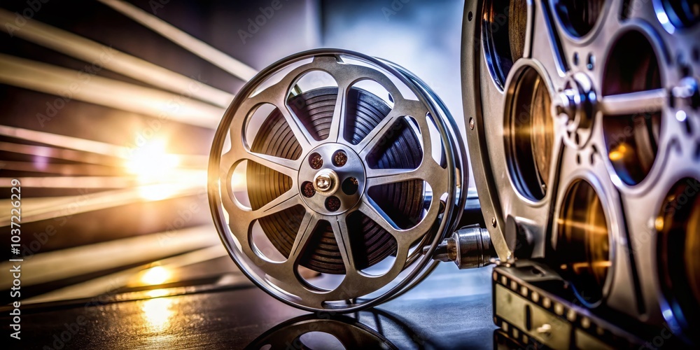 Film Countdown Silhouette of 8mm and 16mm Leader with Picture Start and ...