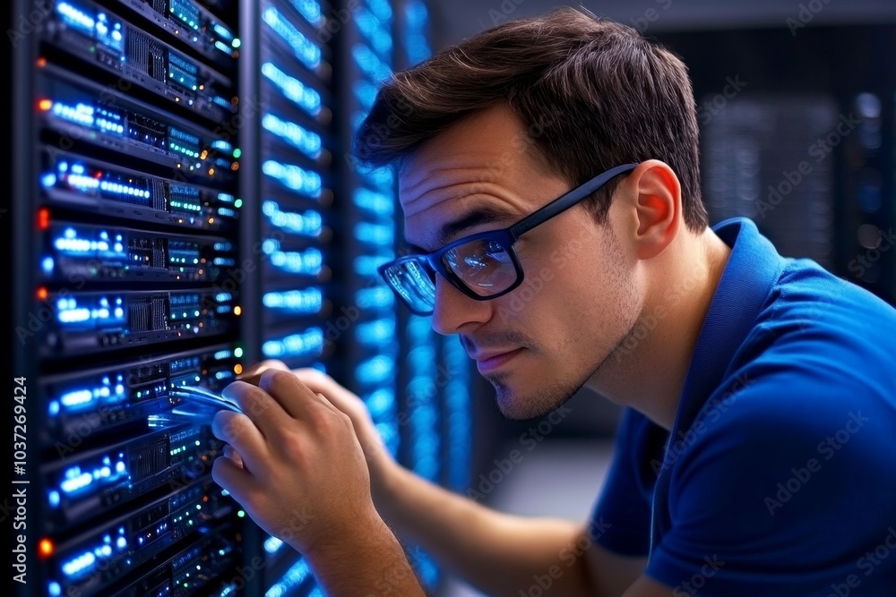 Black hat hacking, visualized as a hacker launching a DDoS attack, with ...