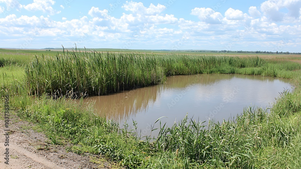 Salt Marshes: A coastal wetland where saltwater meets freshwater. Reeds ...