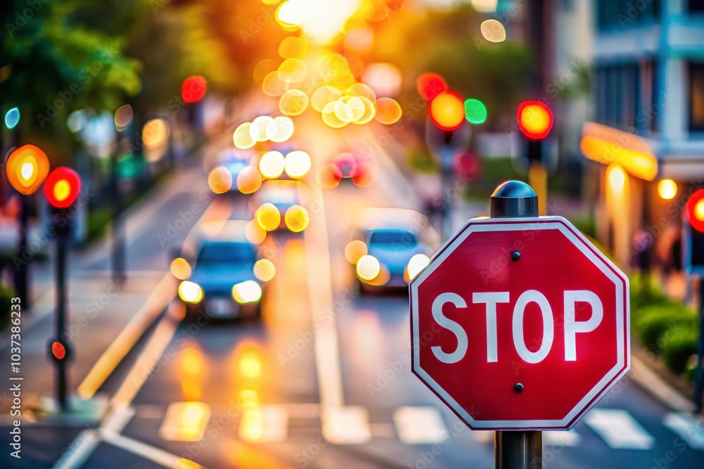 Stop Sign Symbols and Hand Gesture Traffic Safety Icons for Clear ...