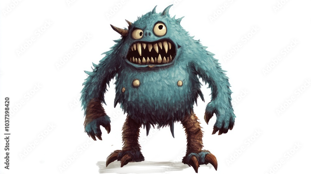 Carton monster creature, game art, concept art for game development ...