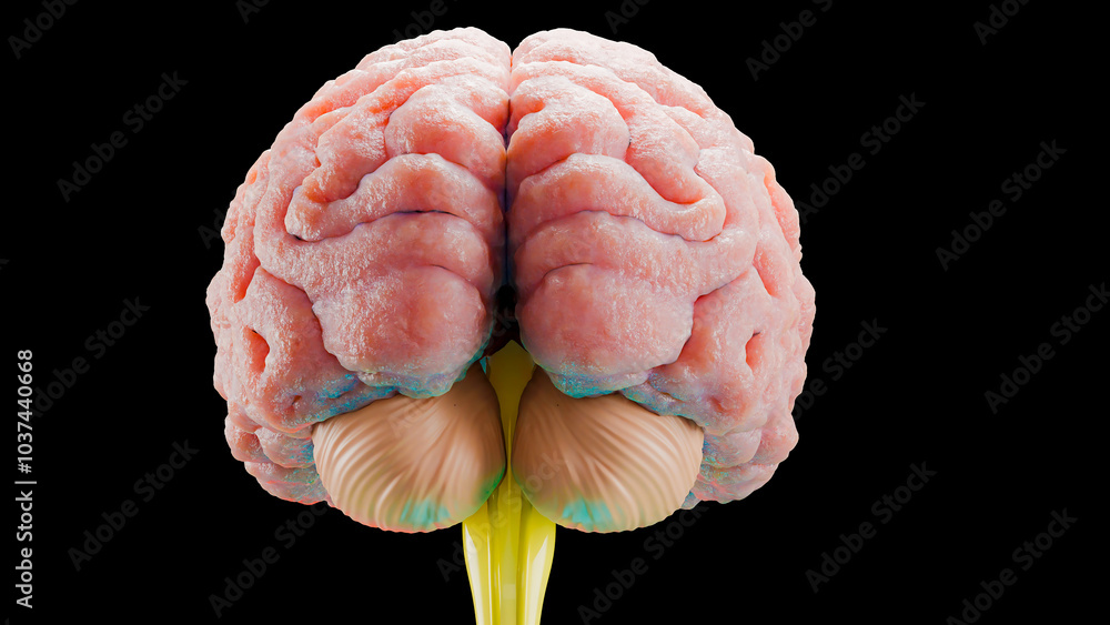 Human brain nervous system anatomy, medical diagram. medically accurate ...