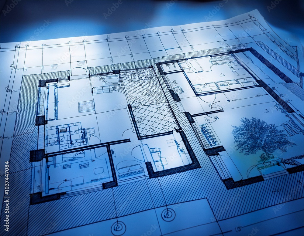 This comprehensive architectural blueprint showcases an innovative ...