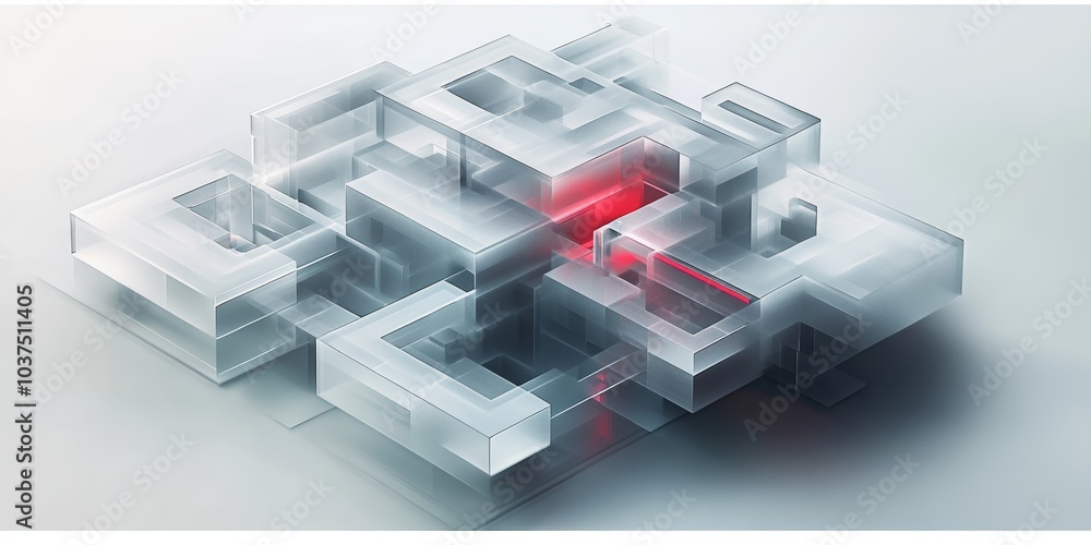 a sleek, modern representation of multi level labyrinth, material is ...