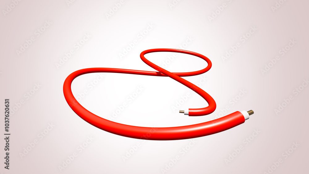 Infinity shape, Heart Shape, Shield shape cable. Electrical cable 3d ...
