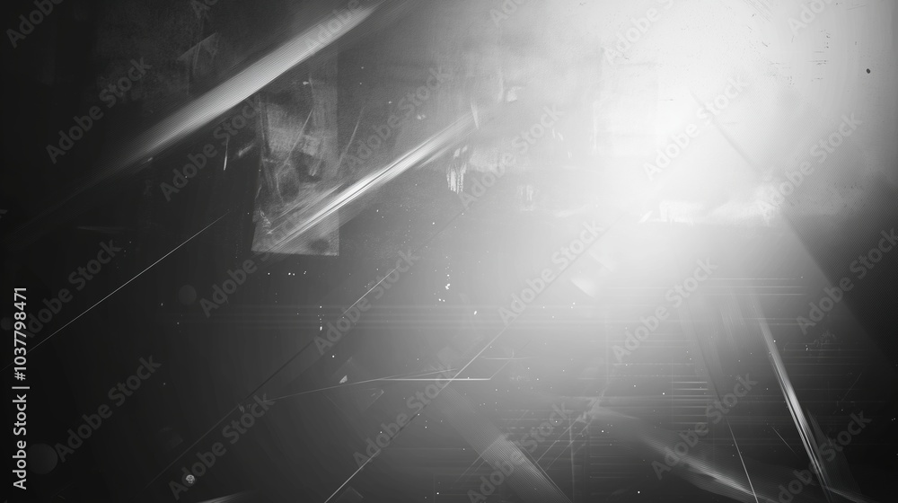 Ultra-realistic black and white film grain texture with cinematic light ...