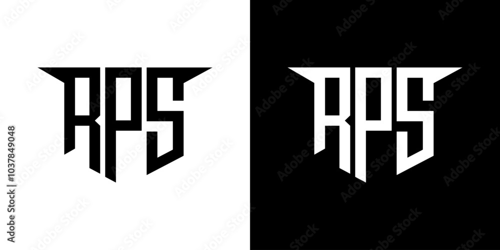 RPS letter logo design with white background in illustrator, vector ...