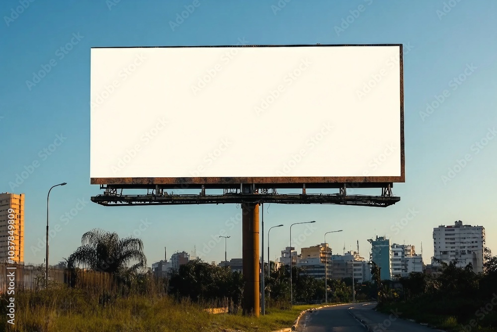 Blank billboard mockup ready for new ad Stock Photo | Adobe Stock