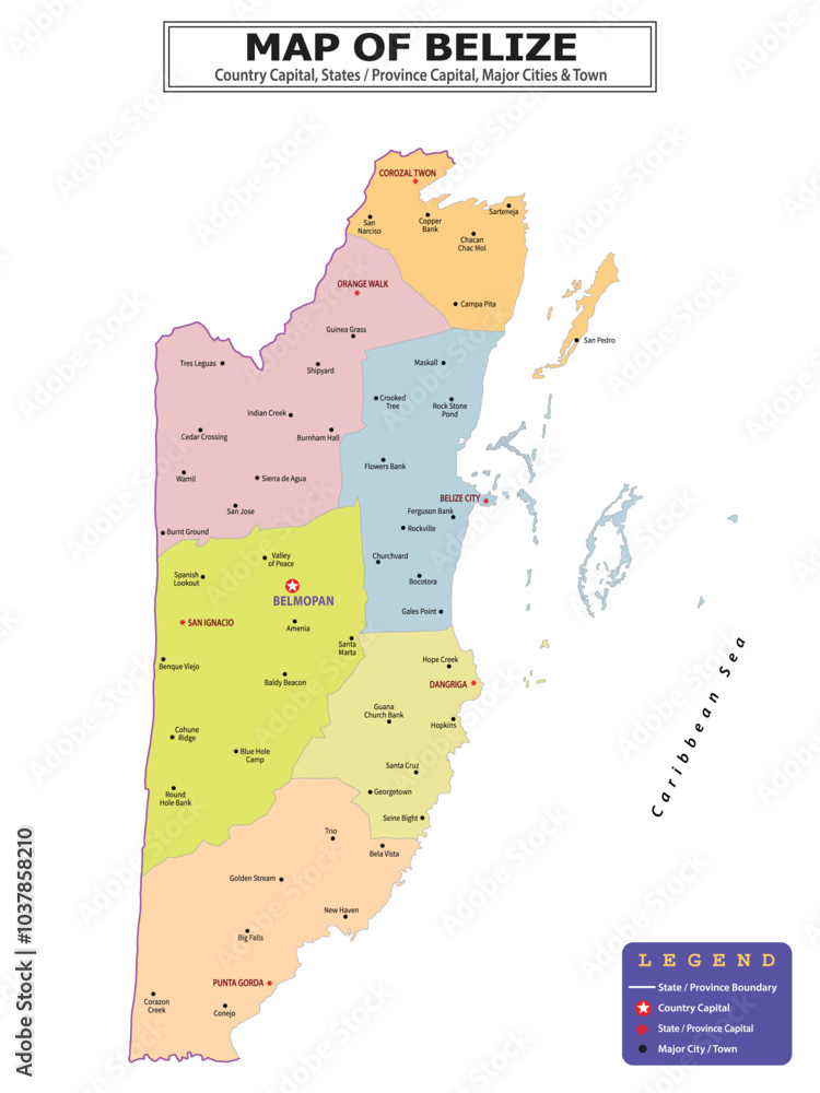 American Countries Geography Political map. Political map of country ...