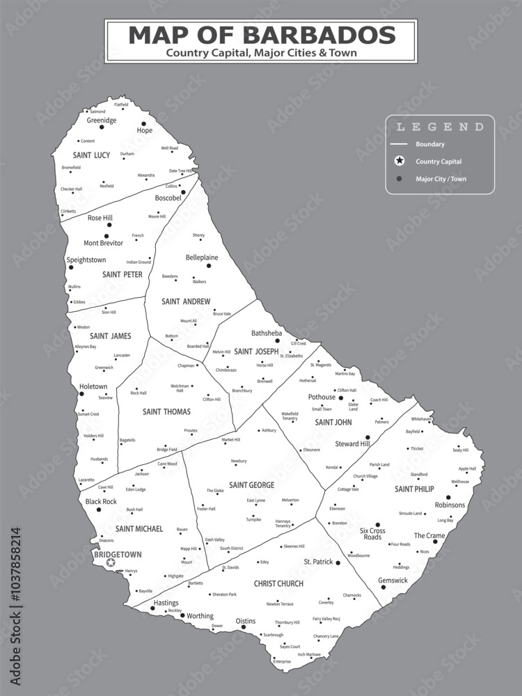 American Countries Geography Political map. Political map of country ...