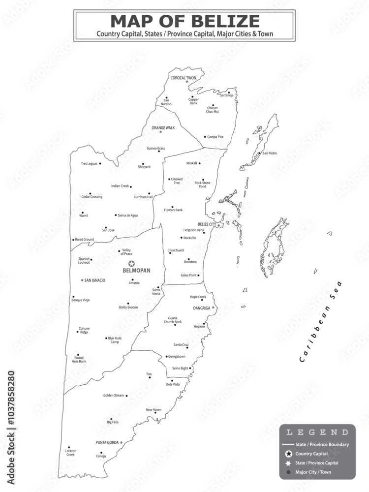 American Countries Geography Political map. Political map of country ...
