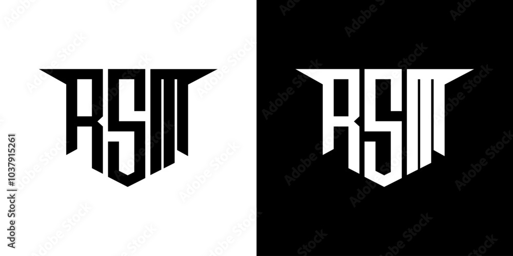 RSM letter logo design with white background in illustrator, vector ...