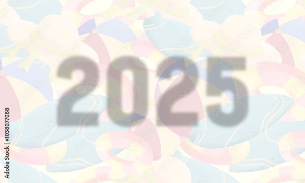 2025 beach background. calendar and template design concept. holiday ...