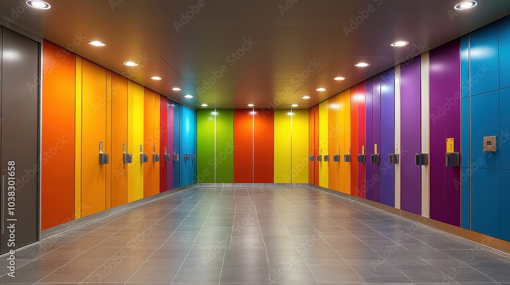 Gender-Neutral Restroom Signage A modern facility featuring gender ...