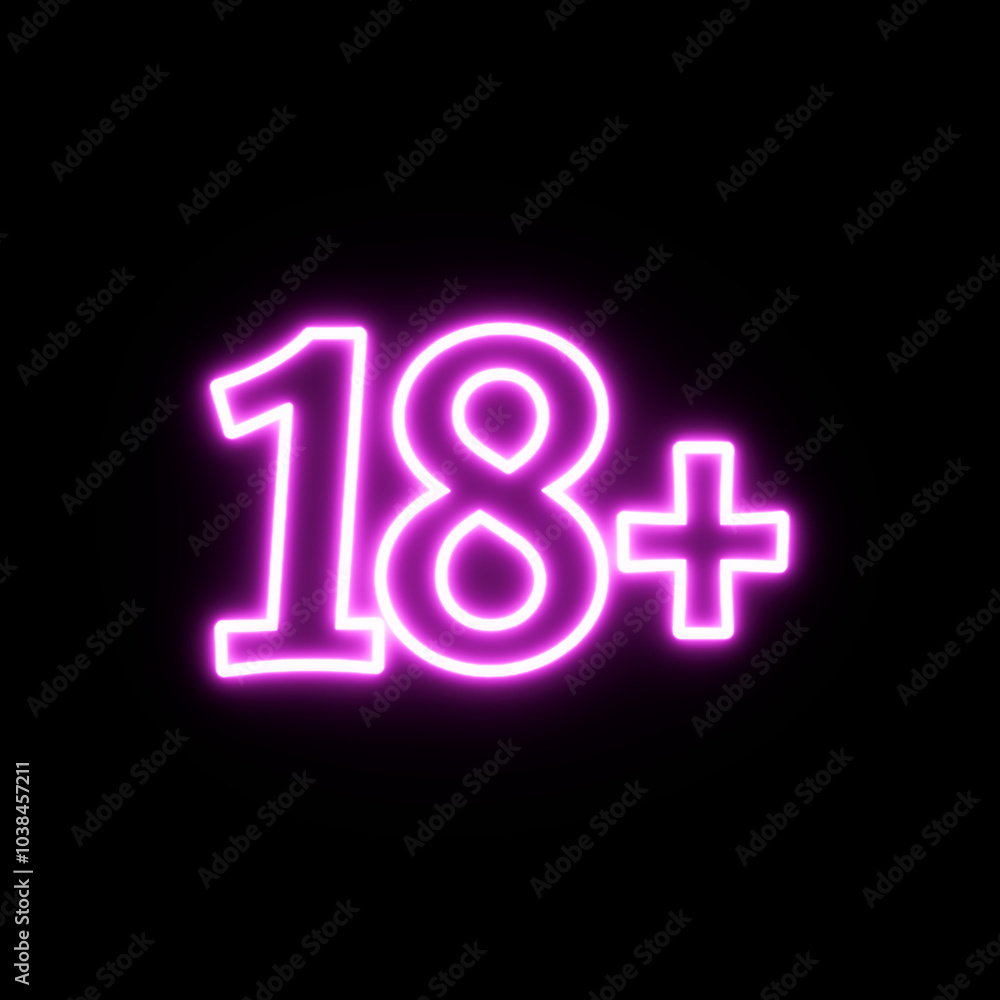 18+ sign, adult content warning, age restriction symbol, 18 plus icon ...
