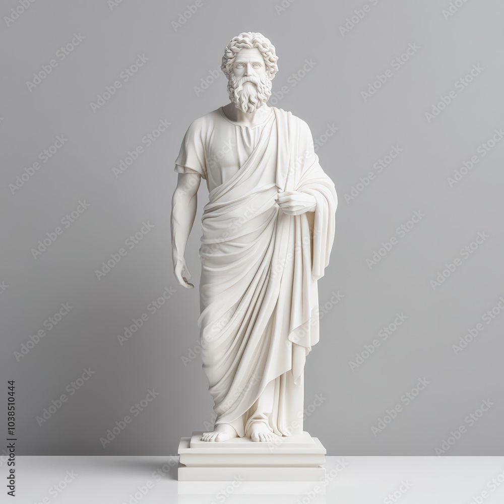 ancient greek philosopher statue Stock Illustration | Adobe Stock