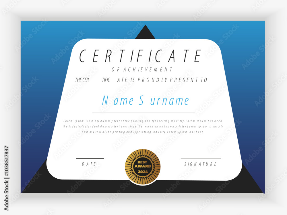 Modern certificate appreciation, certificate achievement template ...