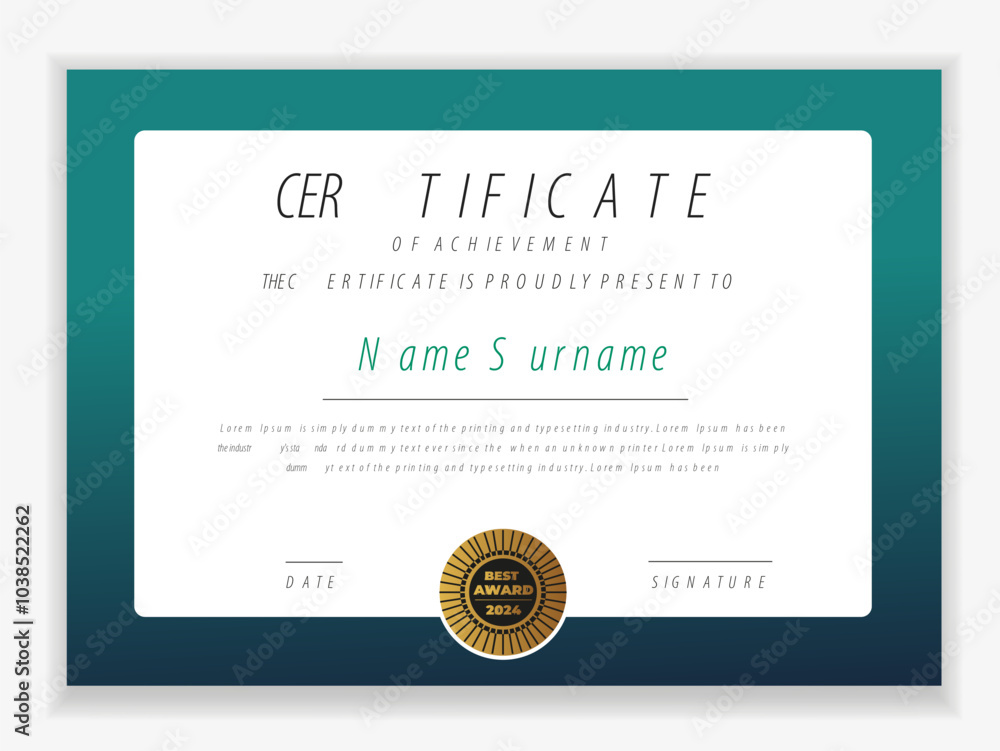 Modern certificate appreciation, certificate achievement template ...