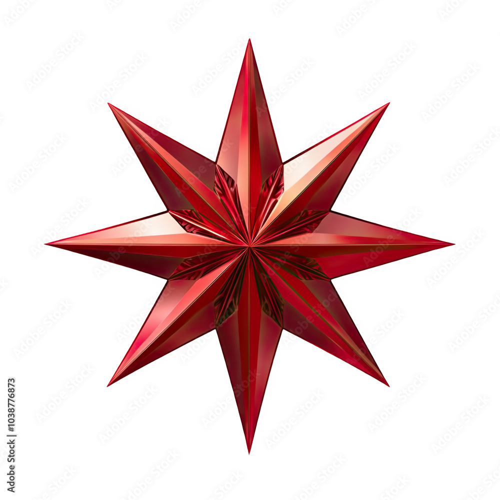 red star design PNG isolated on transparent background, white ...