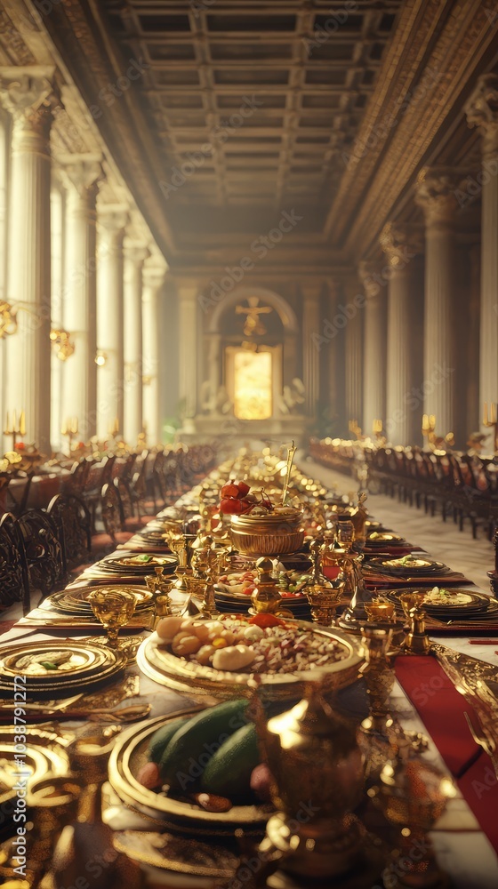 Lavish Banquet Hall in Ancient Rome Stock Photo | Adobe Stock