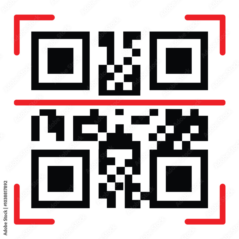 Scan QR code icon. Digital scanning qr code. QR code scan for ...