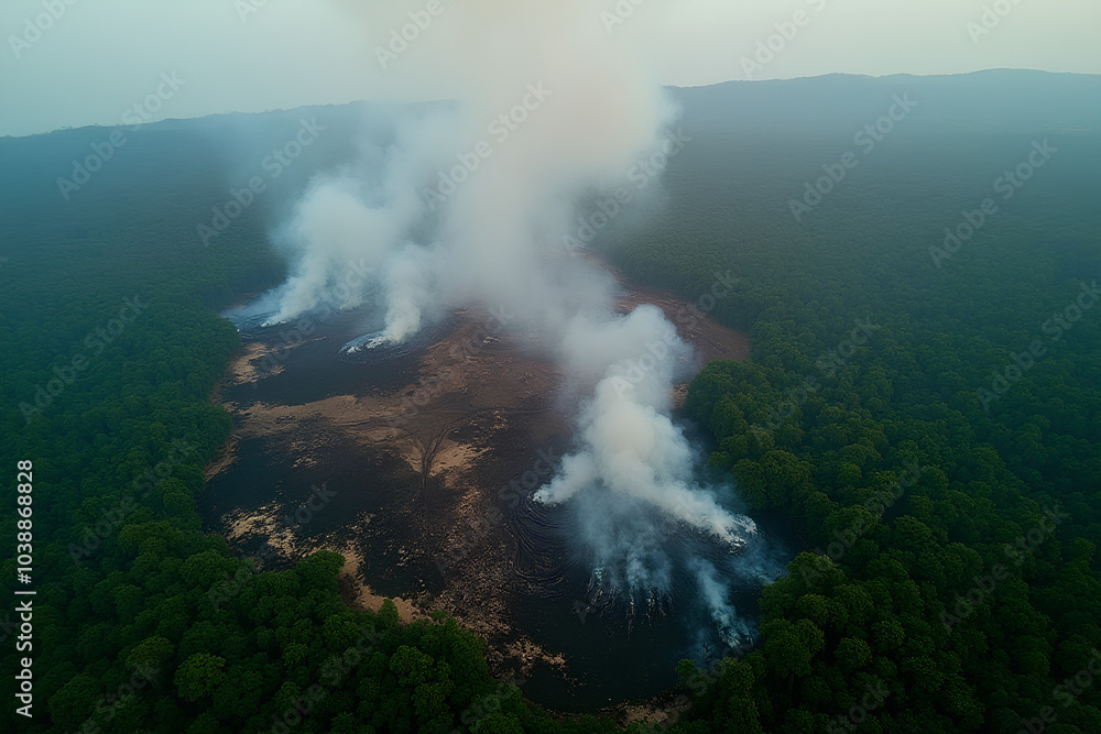 Amazon rainforest fire forest destruction deforestation ecological ...