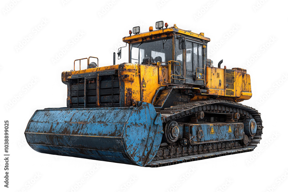 Blue Asphalt Paver isolated on transparent background, png file, no ...