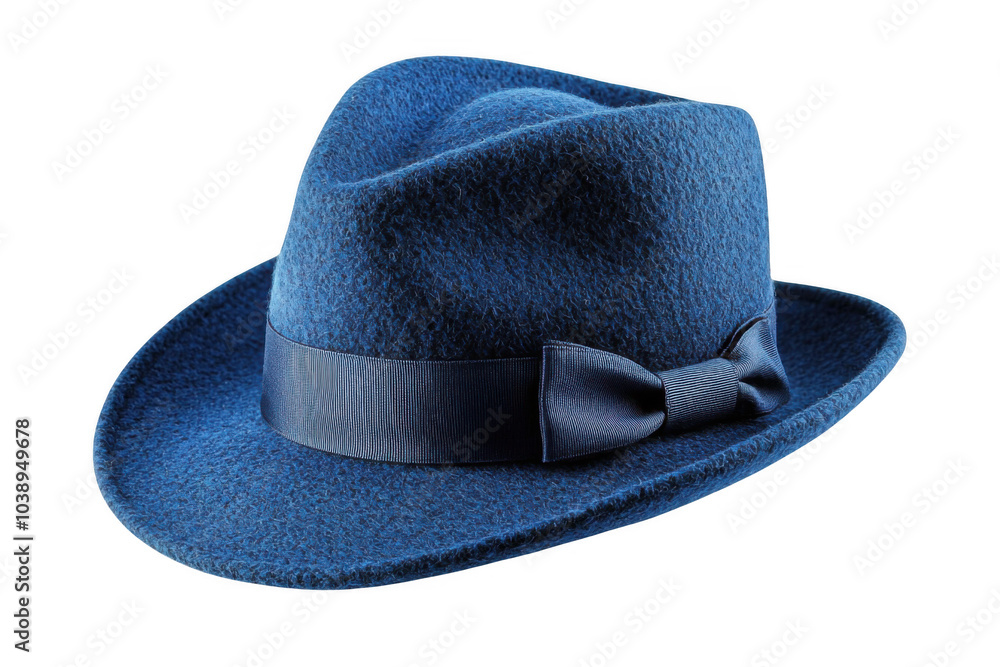 Blue trilby hat isolated on transparent background, png file, no ...