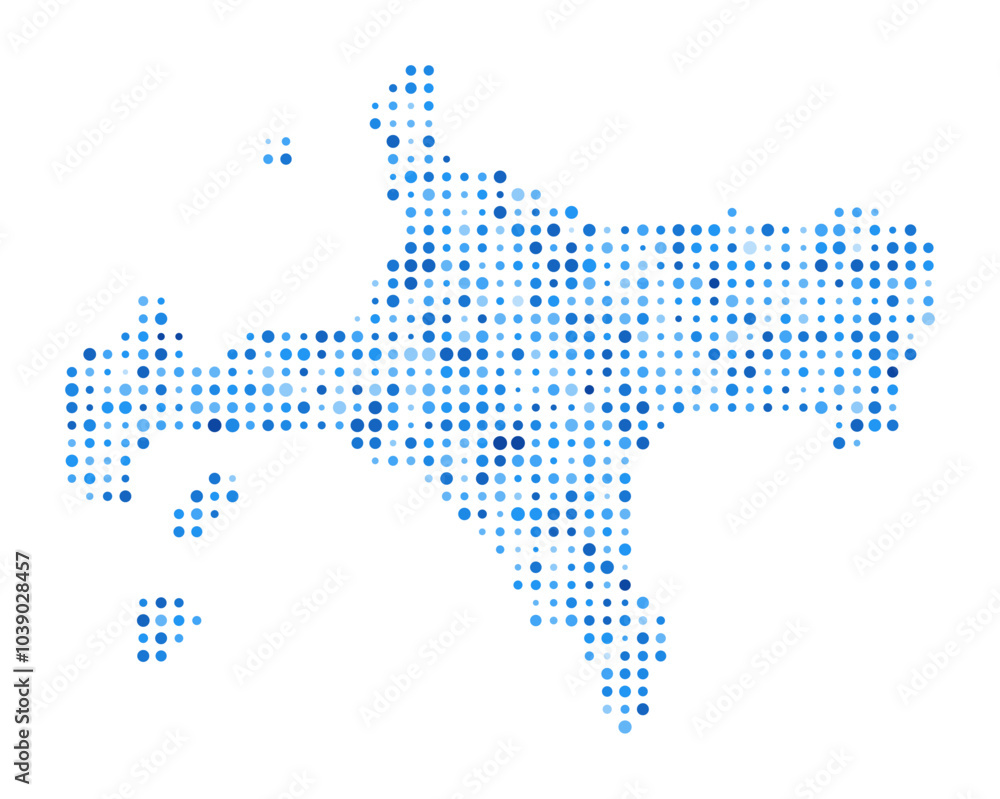 Ko Mak Dot Map. Island Digital Style Shape. Ko Mak vector image. Island ...