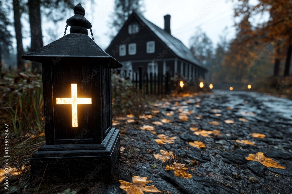 Gothic-styled image segmentation, with dark tones and glowing lines ...