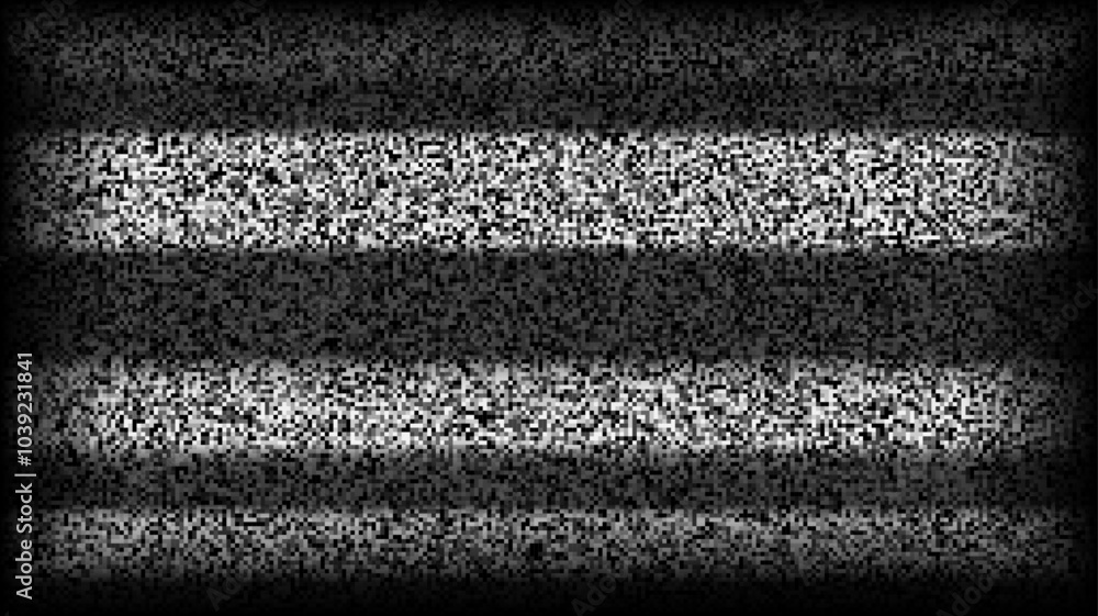 TV static noise background. Glitch pixel television screen. Lost or bad ...