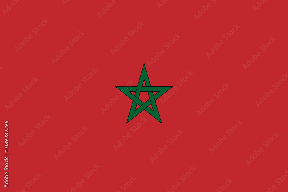 Morocco official flag vector with standard size and proportion ...