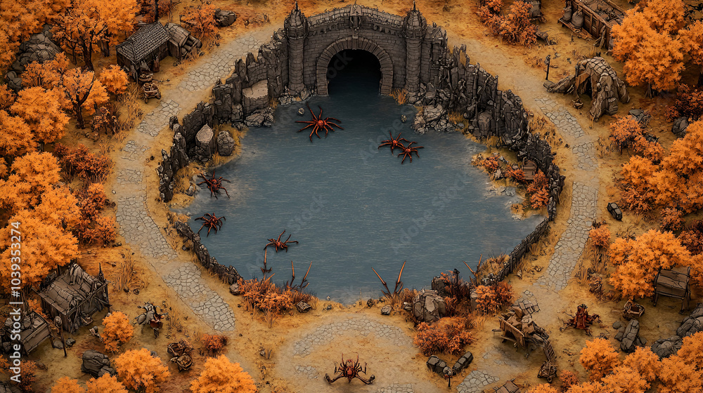 Ilustración de Stock DnD Battlemap Spider Lair battle map! Beware the ...