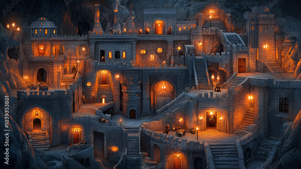 DnD Battlemap dark, underground, labyrinth, map, fantasy, adventure ...