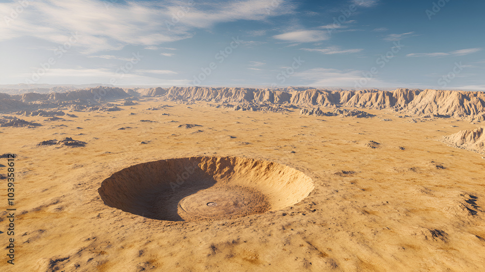 DnD Battlemap Meteor Crater Battlemap Summary Desert landscape with ...