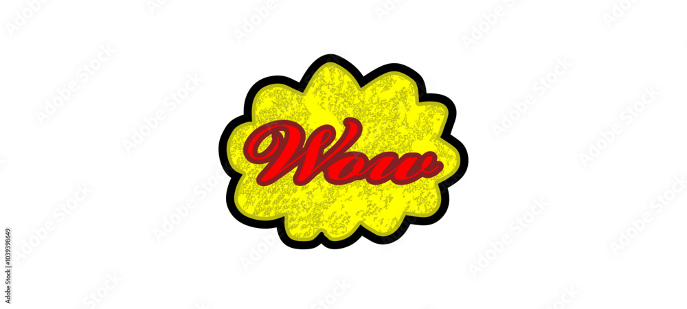 Wow! comic speech bubble. vector illustration. Stock Vector | Adobe Stock