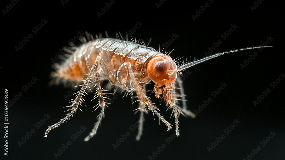 Incredible macro photography of a flea's body displaying its distinct ...