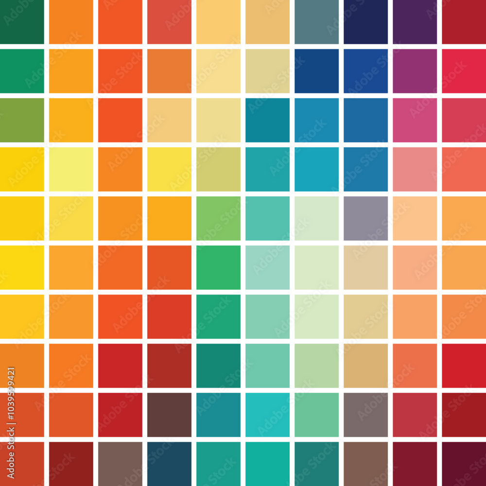 Color Palette Color Template Chart Stock Vector | Adobe Stock