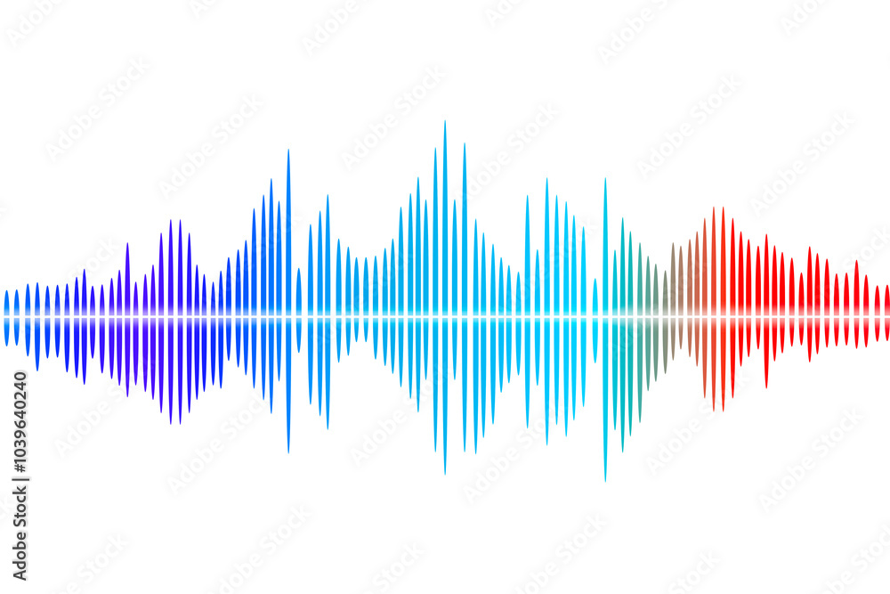 Conceptual image of sound wave, acoustics and sound vibrations ...