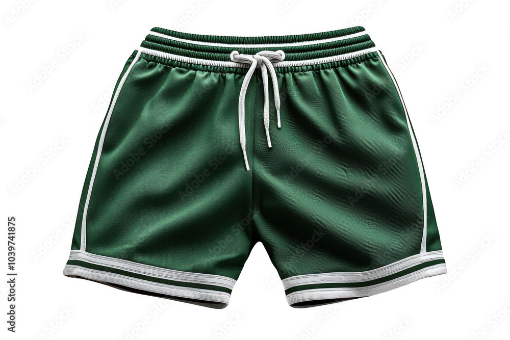 Green basketball shorts, stripped isolated on transparent background ...