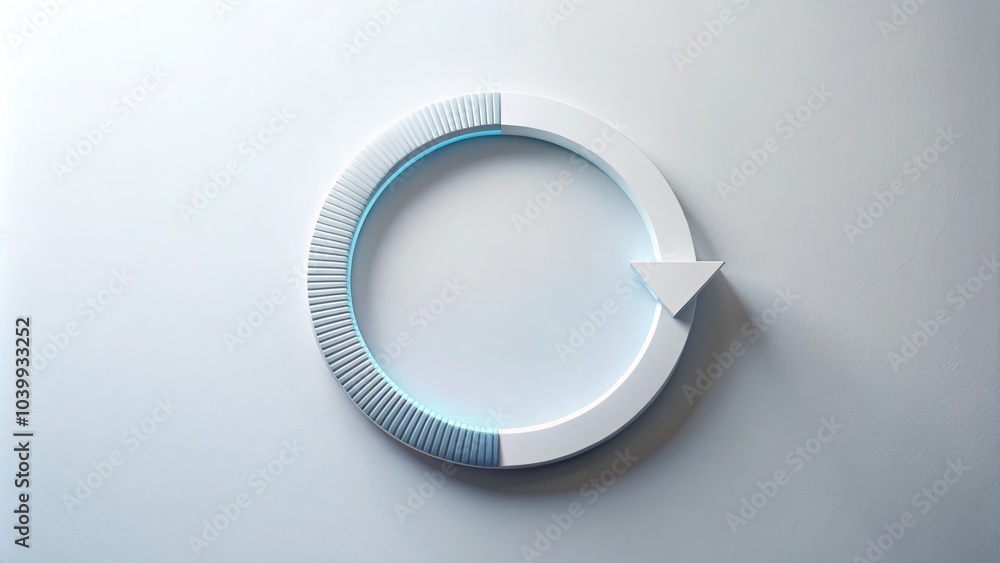 Dynamic Loading Circle Animation Arrow on White Background for User ...