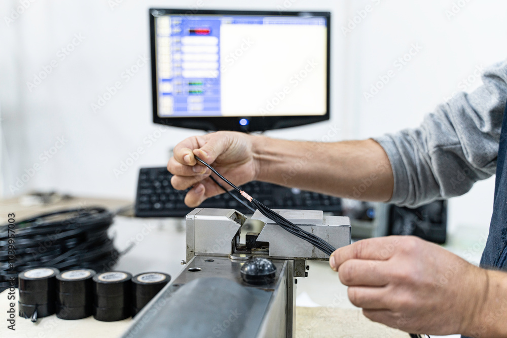 Cable Testing Adult Enginer Conduct Thorough Testing And
