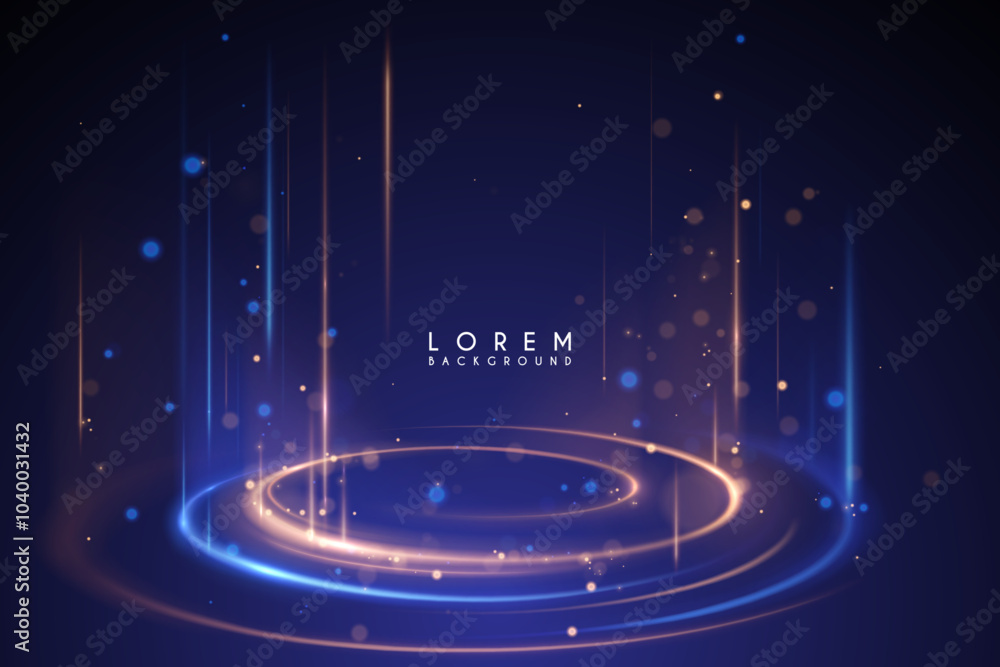 Abstract blue and yellow light effect Stock Vector | Adobe Stock