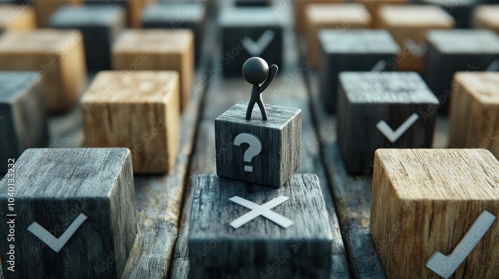 Decision making and choosing between the right and wrong. Confusion ...