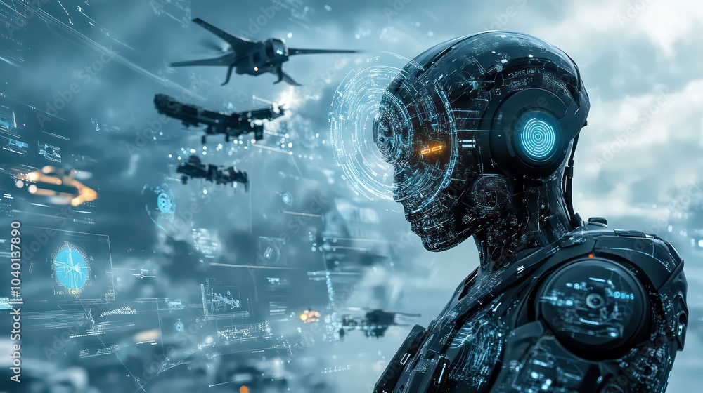 Futuristic AI-Powered Combat Drones and Cyber Soldier – Advanced ...