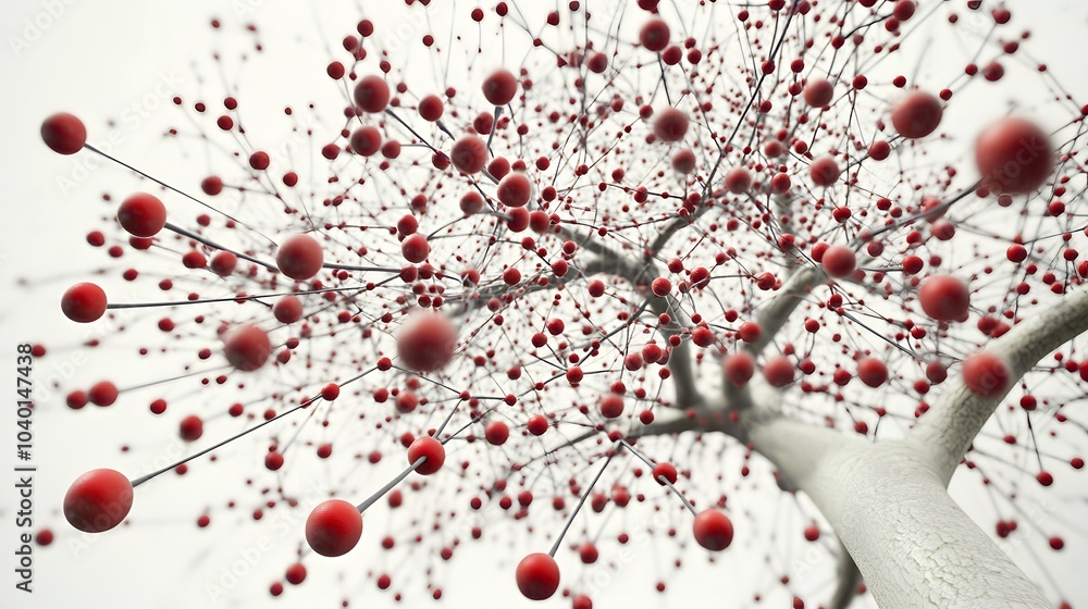 A macro view of a decision tree with detailed branches and nodes ...