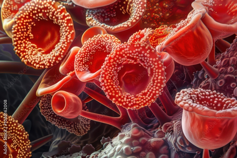 Red Blood Cells Under SEM: A scanning electron microscope image of red ...